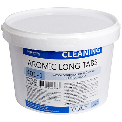 Освежитель WC 1кг таблетка для писуаров AROMIC LONG TABS в ведре P-B 1/ ...